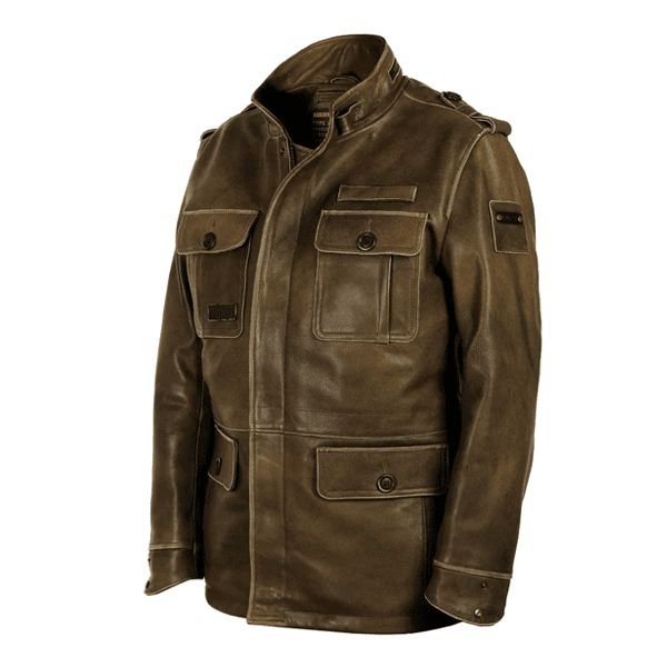 Elite M65 Vintage Leather Field Jacket Men